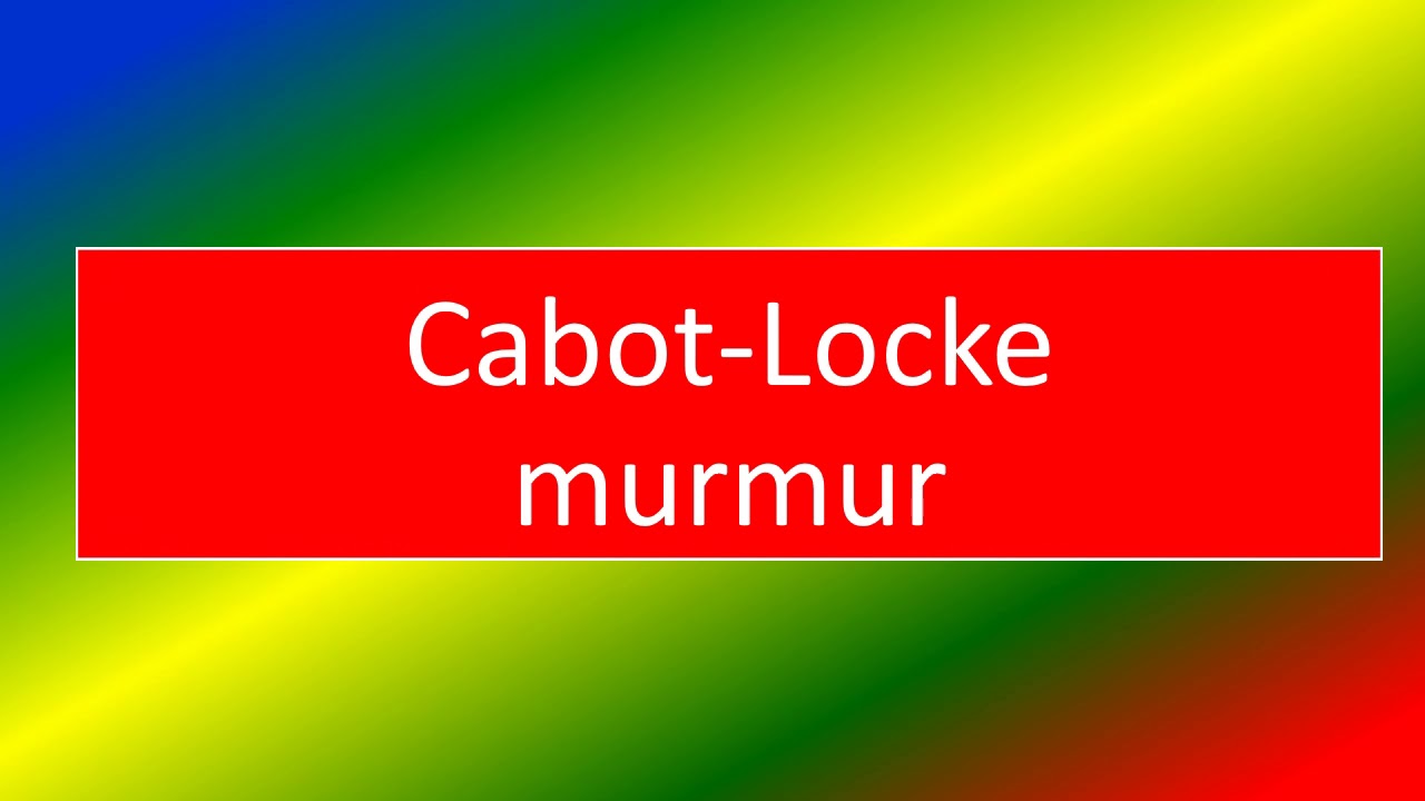 CABOT-LOCKE MURMUR - YouTube