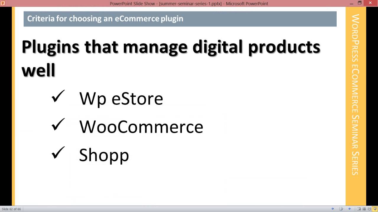 Choose the Right WP Shopping Cart - Part 9 - WordPress Shopping Cart Plugins (eCommerce Plugins ...
