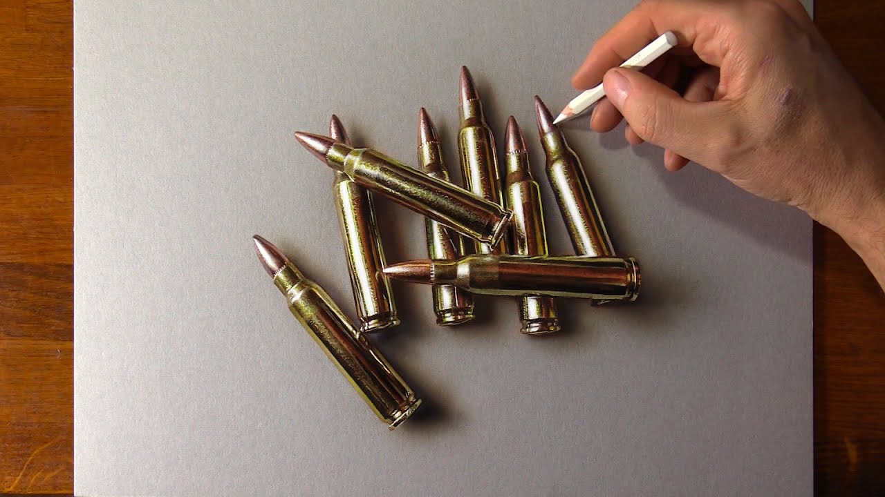 Drawing ammo... so realistic that it's scary 😱 - YouTube