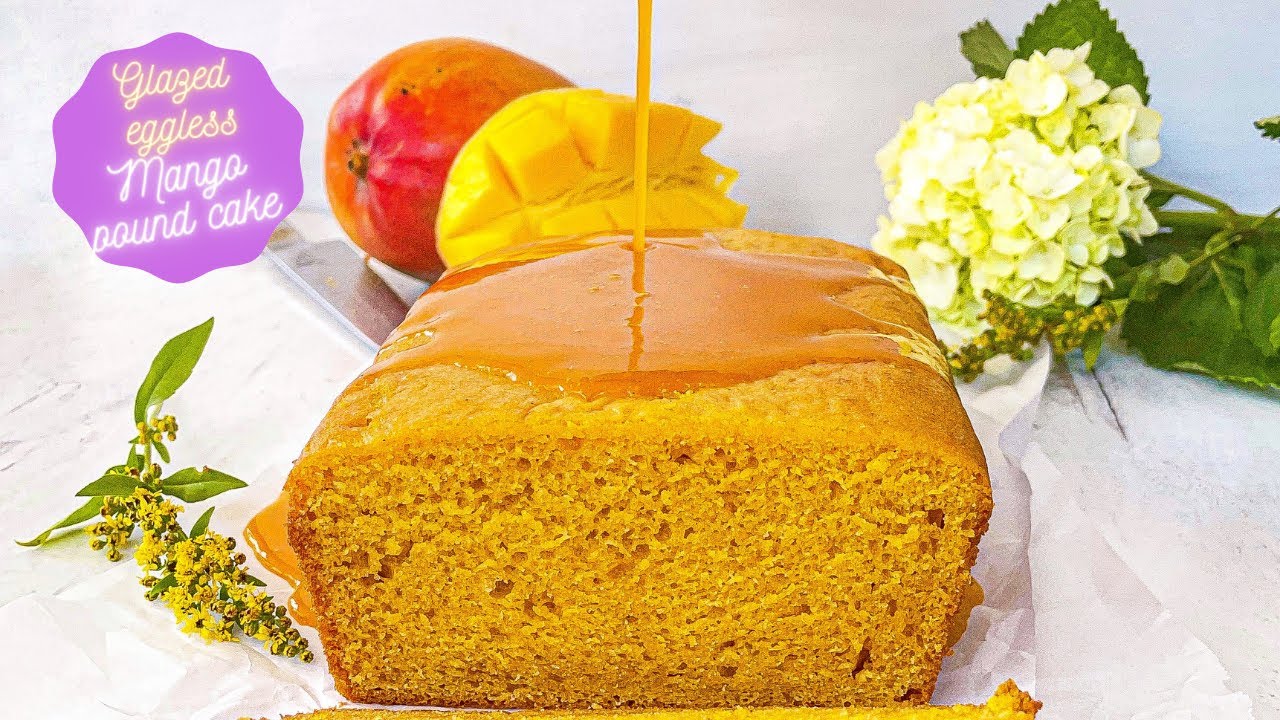 Eggless Mango Pound Cake with a Spiced Mango Glaze. Easy, delicious ...