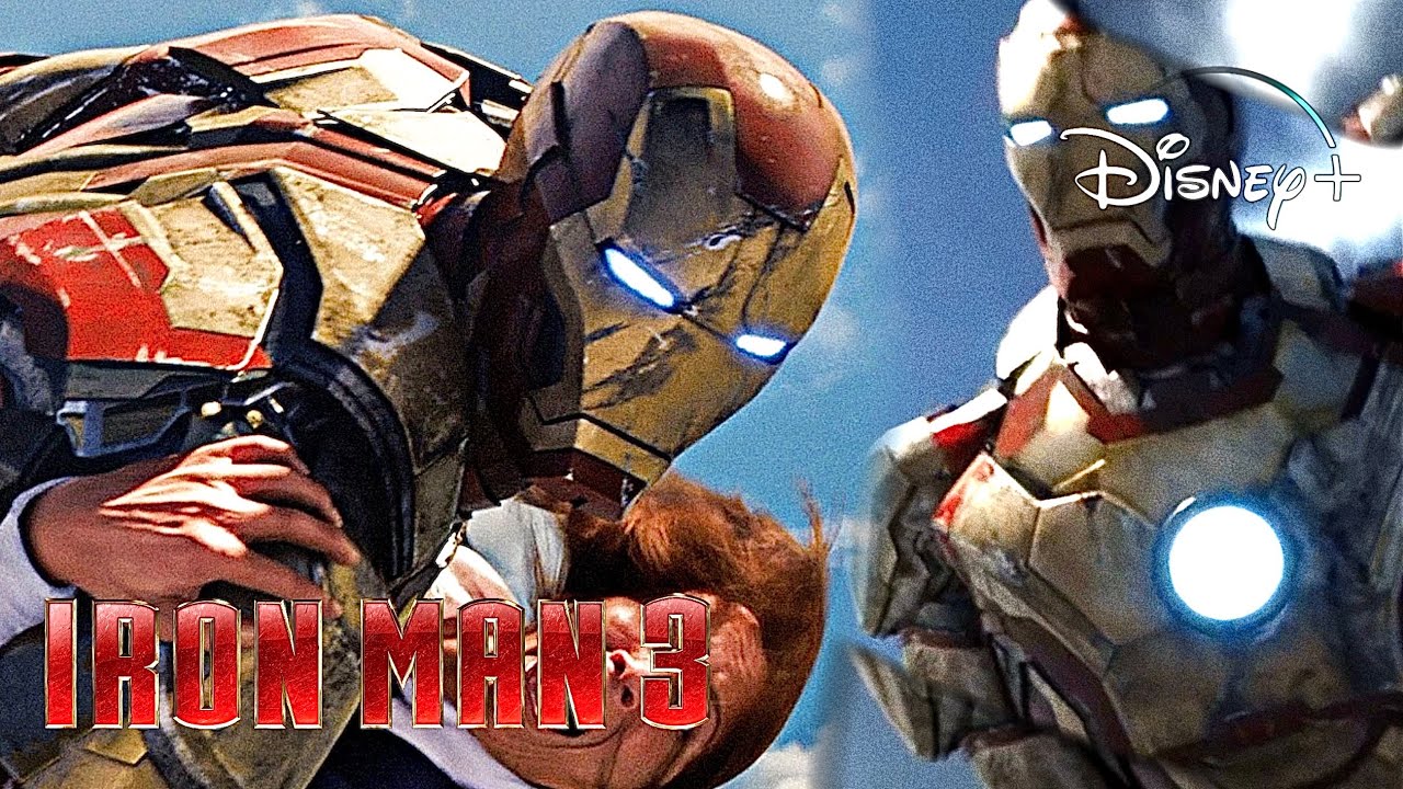 Iron-Man 3 | Plane Explosion Rescue Scene | Disney+ [2013] - YouTube