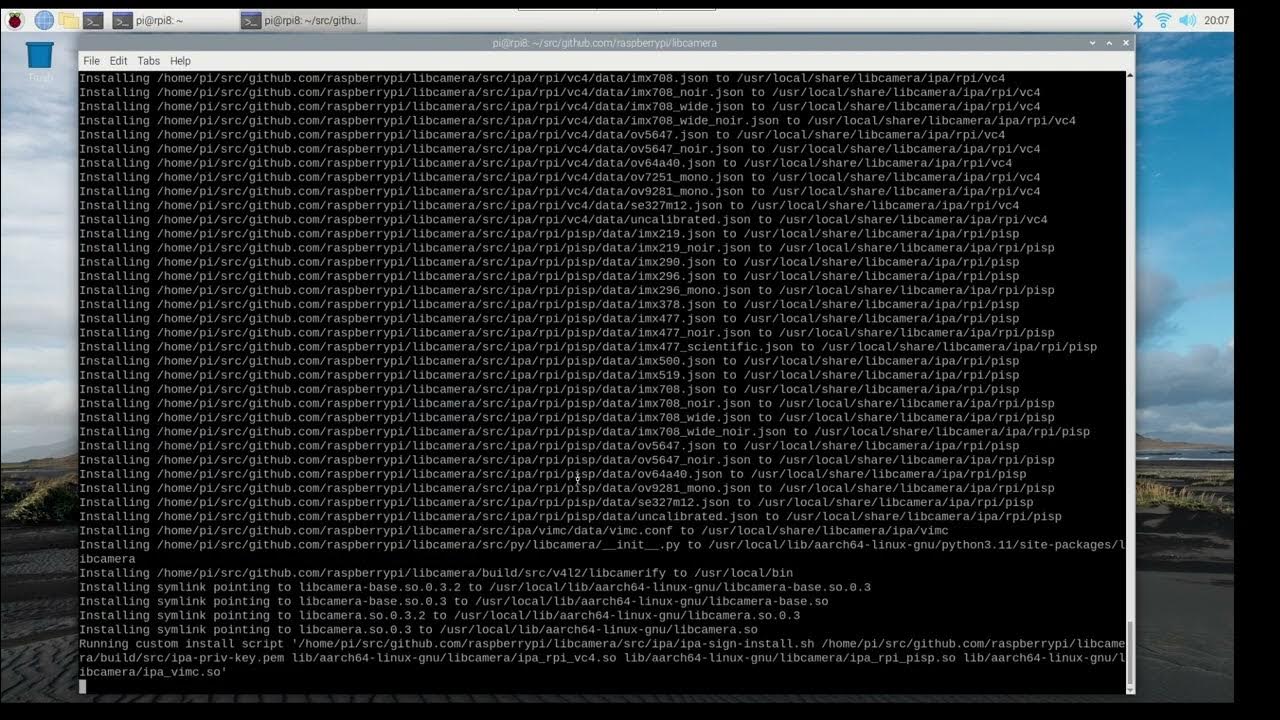 Raspberry Pi 5: Compiled libcamera with GStreamer for OpenCV on Raspbian 12 (bookworm) - YouTube