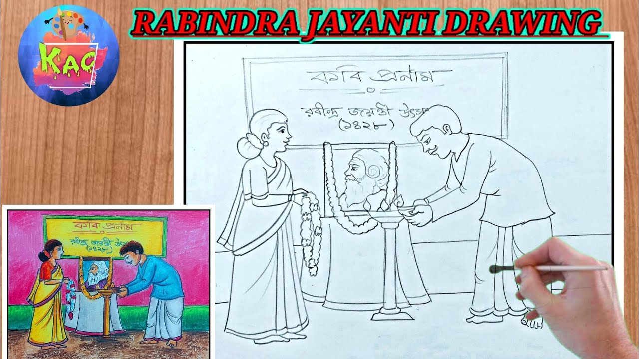 Rabindra Jayanti Celebration। Rabindra Jayanti Drawing। How To Draw ...
