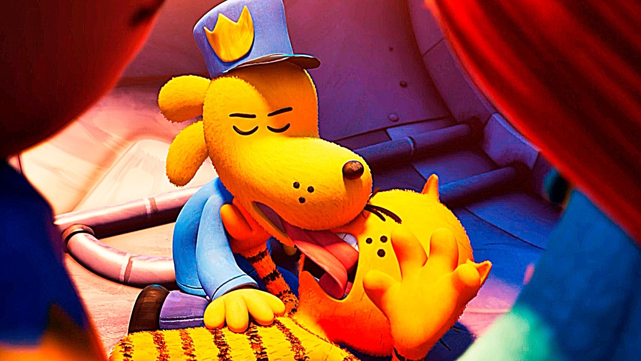 Dog Man | Petey the Cat and Dog Man vs Flippy the Fish Fight Scene ...