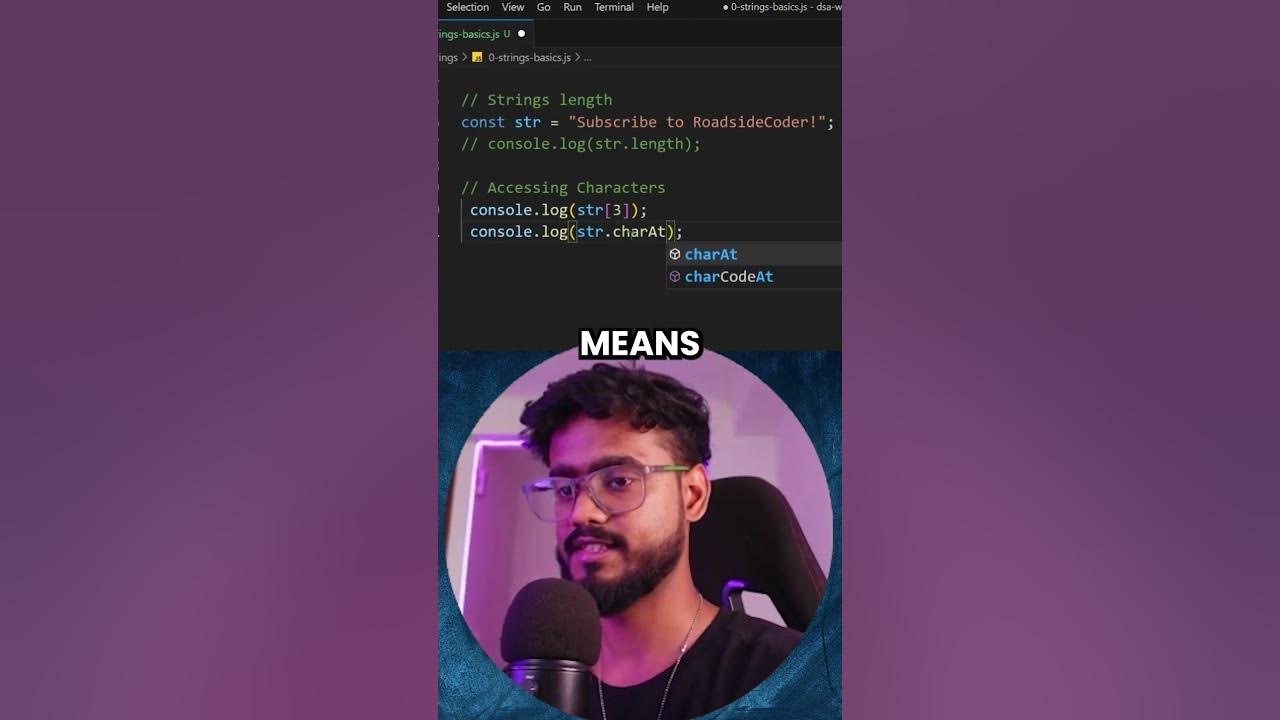 Access Strings In Javascript 🔥 Javascript Dsa Javascriptinterview Youtube 