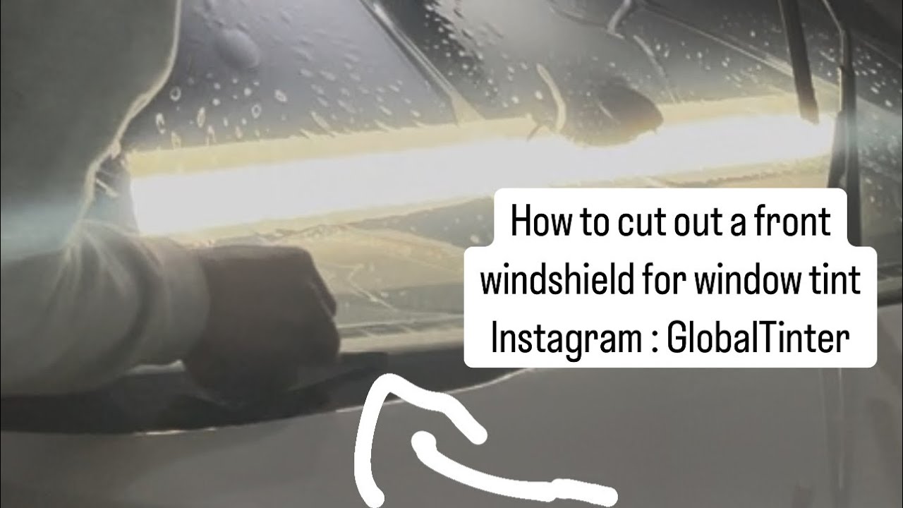 How to cut out a front windshield for window tint on a ford mustang ...