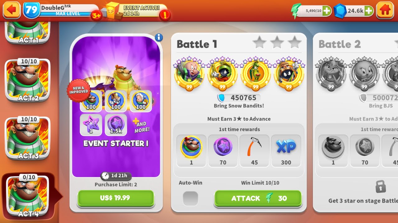 Season 11 Cosmic: Blacque Jacque Shellacque Act 4, Battles 1-5 | Looney ...