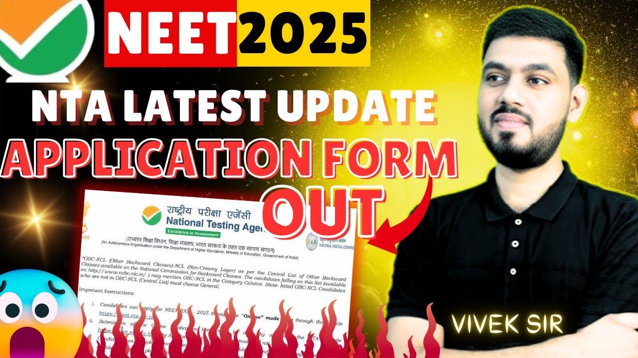 NEET 2025 Application Form OUT | NEET 2025 Registration | NEET NTA ...