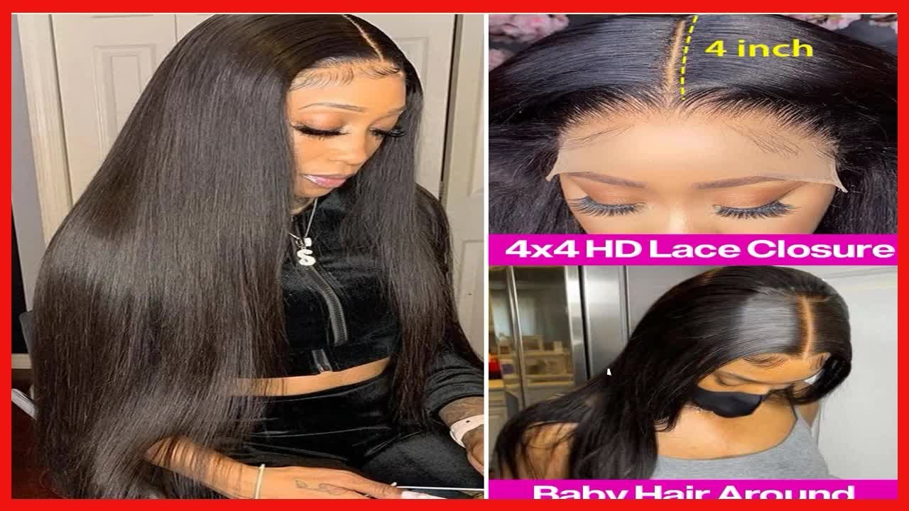 Lakin Glueless Lace Front Wigs Human Hair Pre Plucked Bleached Knots ...