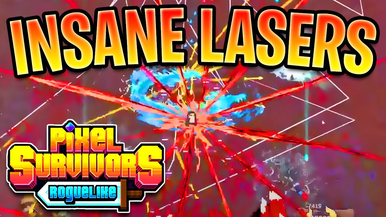Insane Laser Weapon Destroys The Game! | Pixel Survivors: Roguelike - YouTube