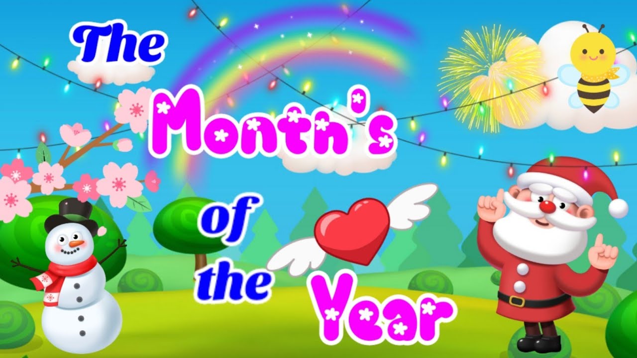 The month's of the year song | January February | 12 months | Nursery ...