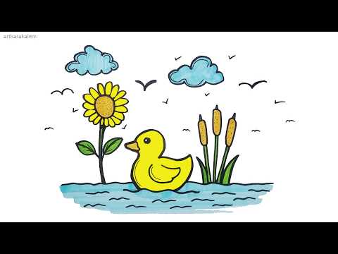 Ördek Çizimi | Kolay ve Güzel Hayvan Çizimleri nasıl çizilir | Kolay resimler 257
