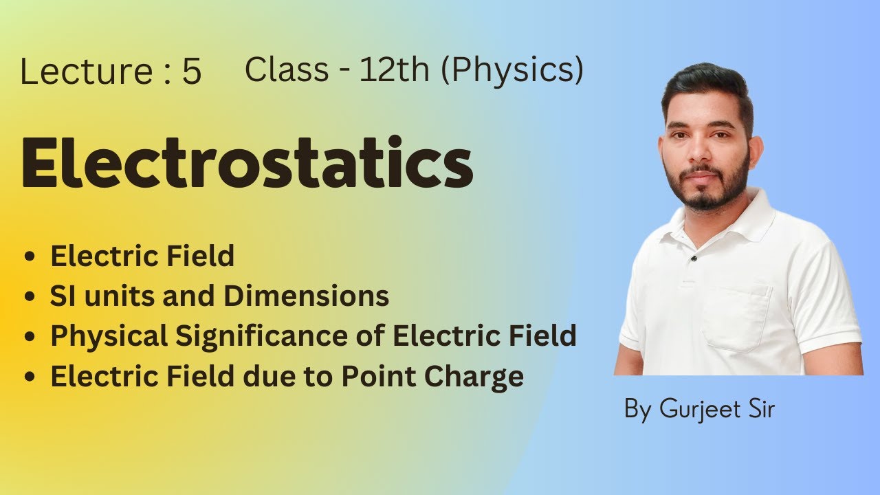 Chapter 1 (Electrostatics): Electric Field(units , Dimensions ...