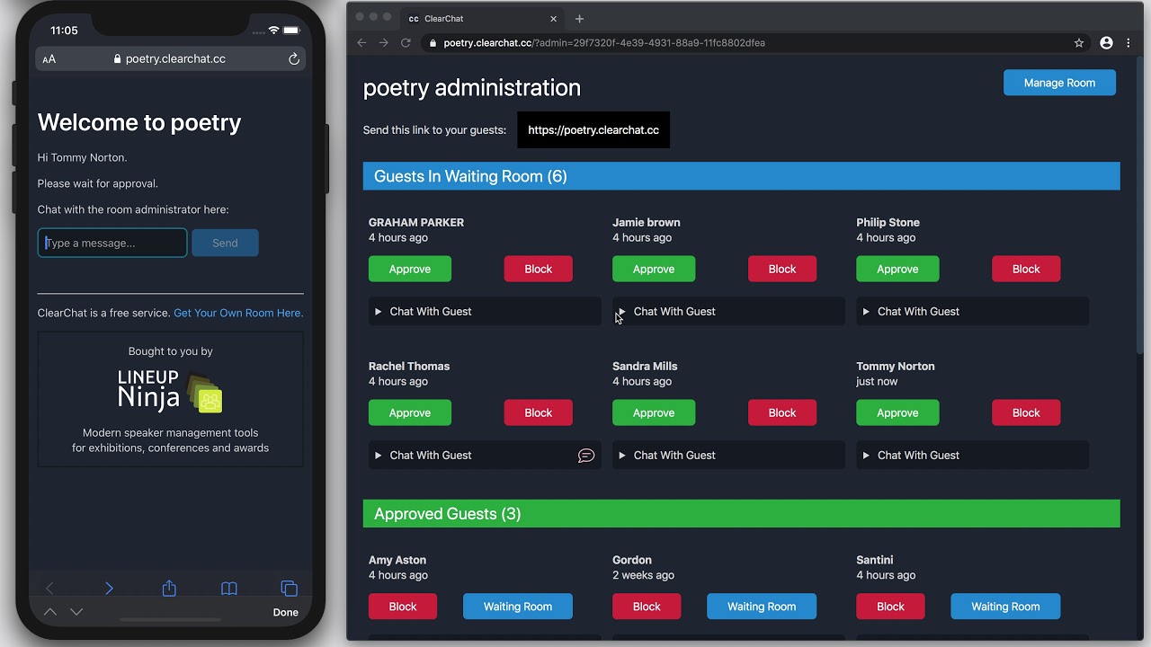 Introduction to ClearChat. Free guest screening for your video chat ...