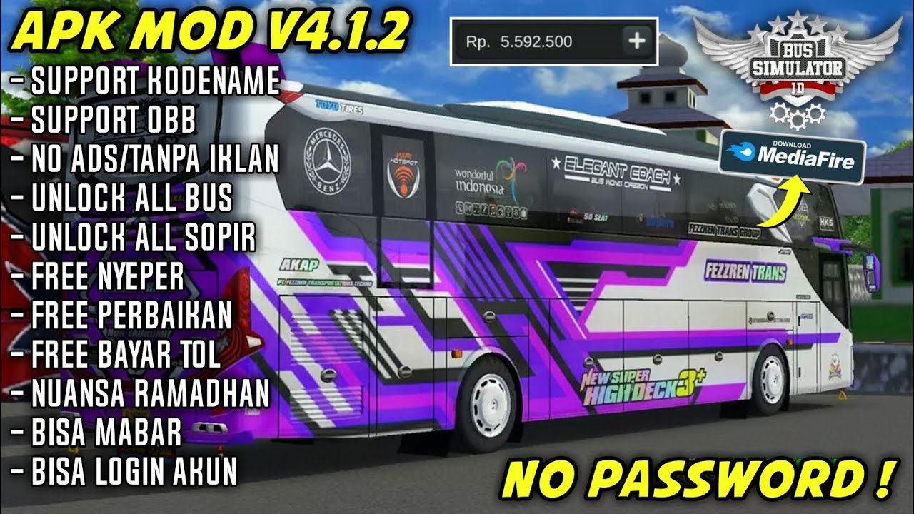 MOD APK BUSSID 4.2 TERBARU NO ADS, SUPPORT KODENAME & OBB | BUS ...