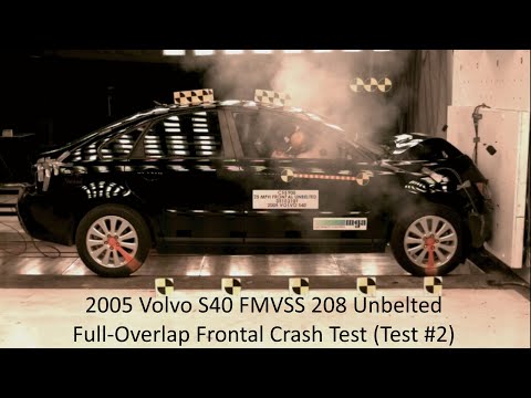 2004-2011 Volvo S40 FMVSS 208 Unbelted Full-Overlap Crash Test (Test #2 - Pass)