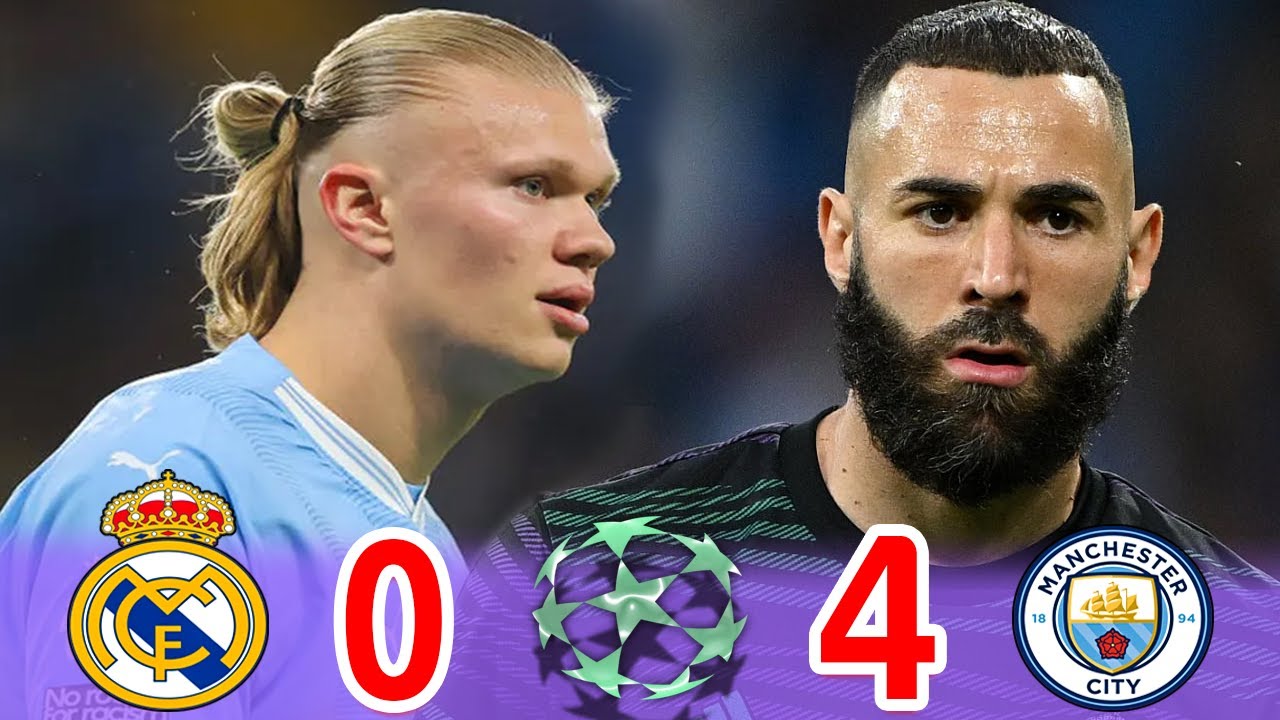 يوم تلاعب السيتي بالملكي💥 مباراة ريال مدريد ومانشستر سيتي 0 4 نصف