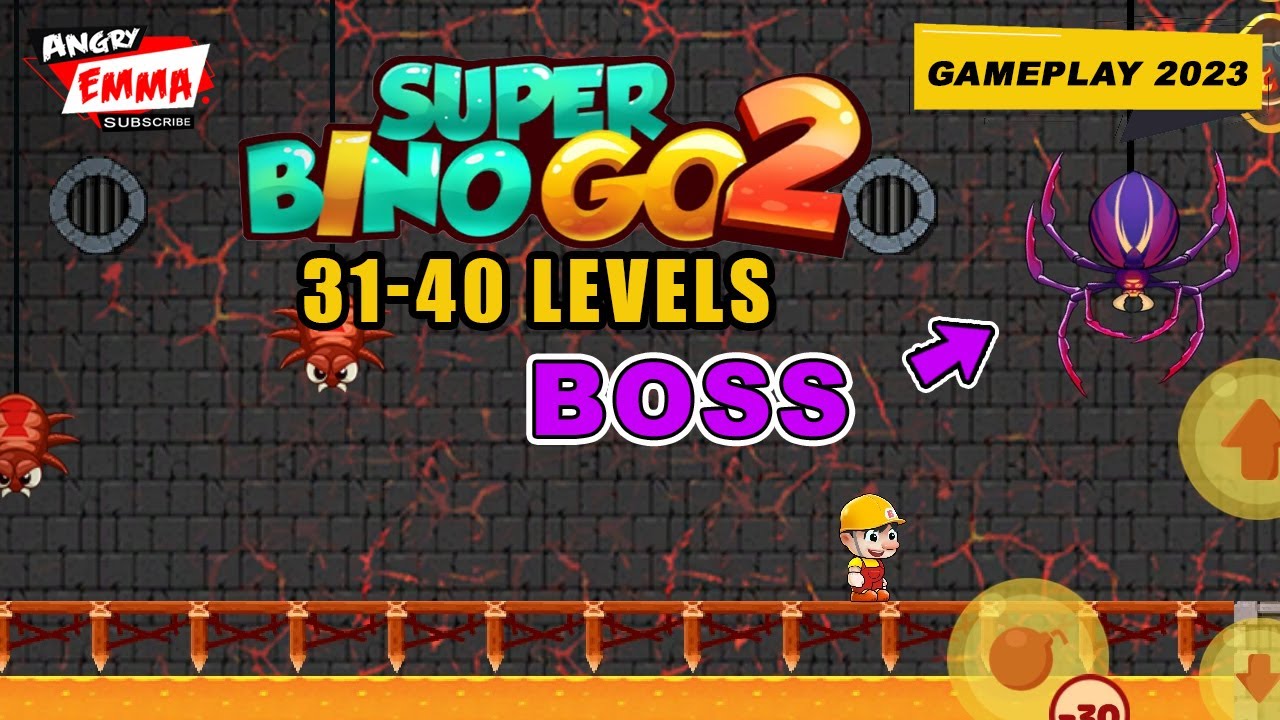 Super Bino Go 2 - Levels 31-40 + BOSS (Android Gameplay 2023) - YouTube