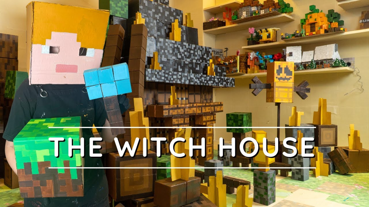 Minecraft Cardboard Crafts | How to build a largest witch house - YouTube