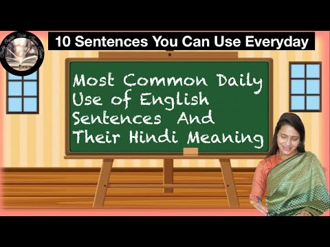 Most Common Daily Use of English Sentences And Their Hindi Meaning ...