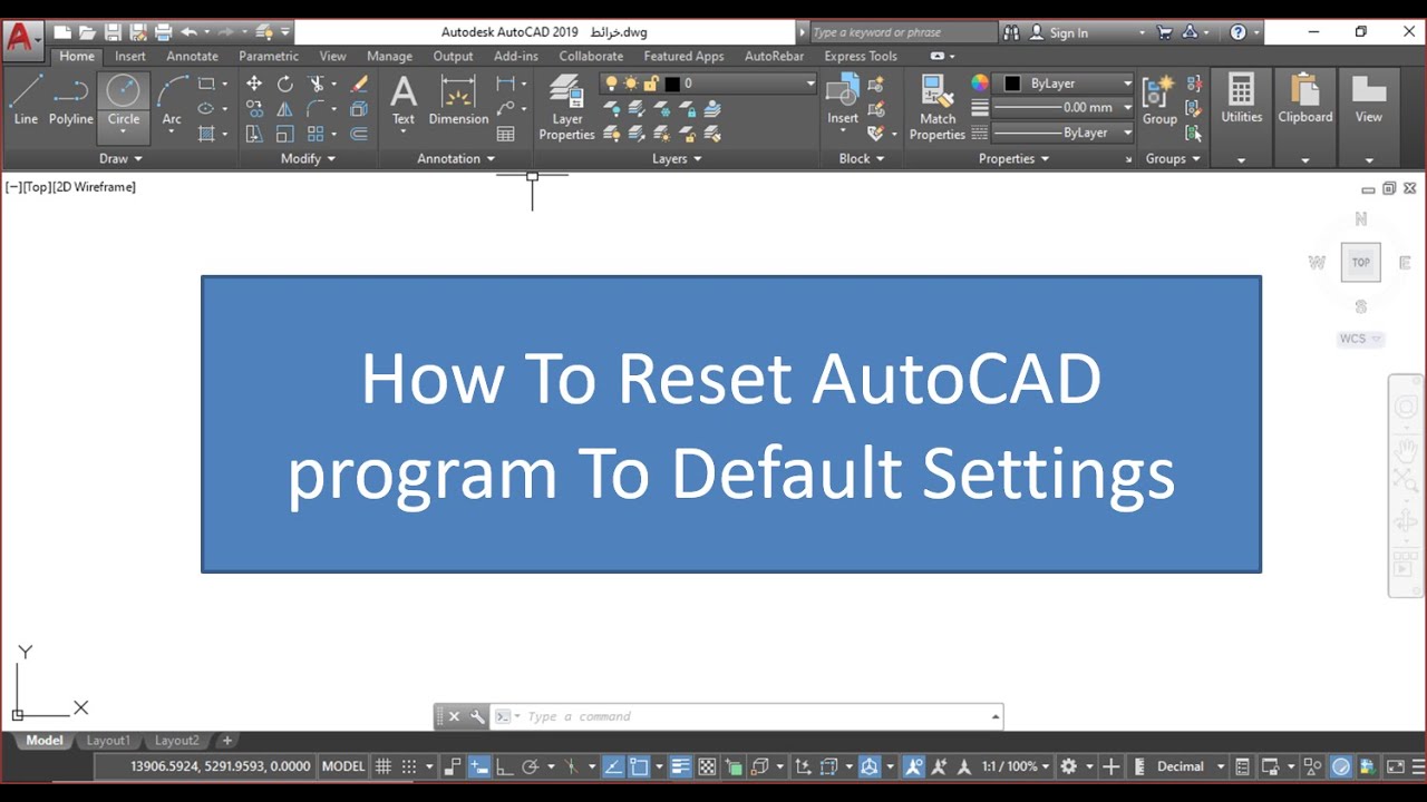 How To Reset AutoCAD program To Default Settings - YouTube