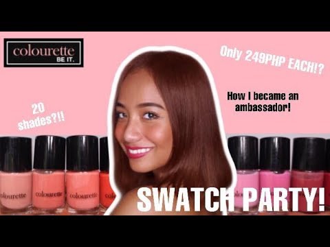 Colourette Cosmetics 20 shades of colourtint SWATCH PARTY!!!+ story ...