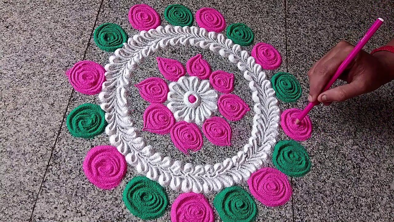 Beautiful New Rangoli Designs Tricks For New Year 2020 | ChaitraLoka ...