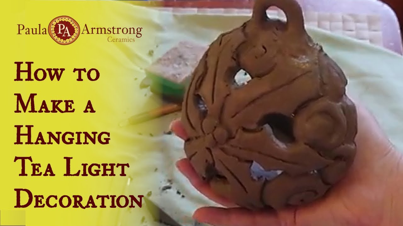 How to make a festive h anging Tea light decoration - YouTube