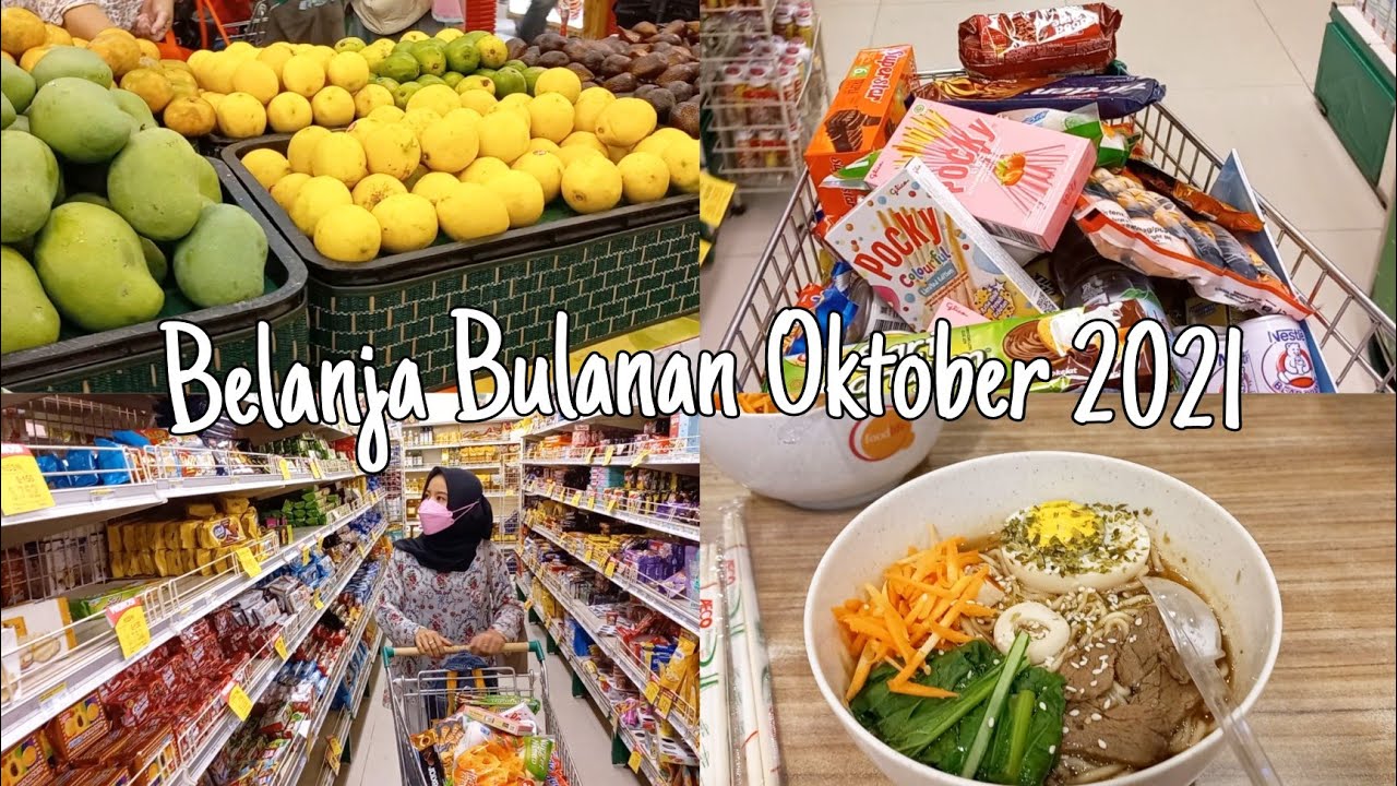 BELANJA BULANAN OKTOBER | #GROCERY SHOPPING - YouTube