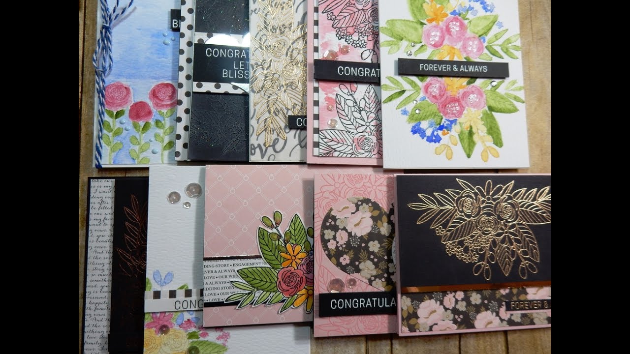 10 Cards 1 Kit | June 2017 Simon Says Stamp Card Kit | Blissful - YouTube