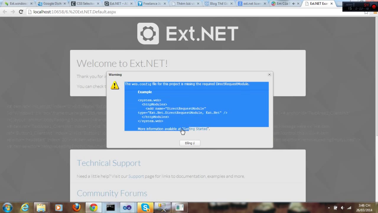 Cài đặt và thực hiện 1 project Ext.NET - YouTube