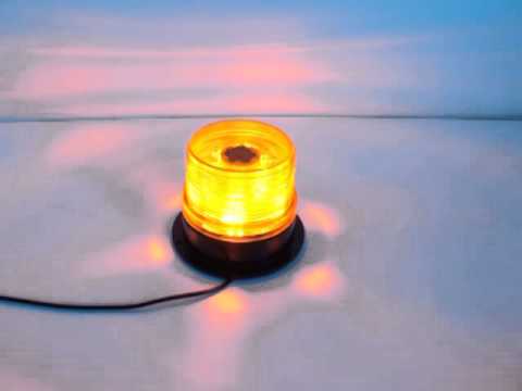 Amber yellow Strobe Beacon warning light - YouTube