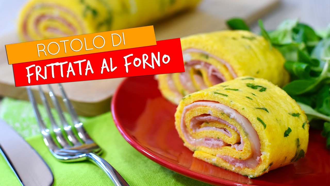 Rotolo di frittata al forno - RICETTA FACILE | Rolled Omelette with ham ...