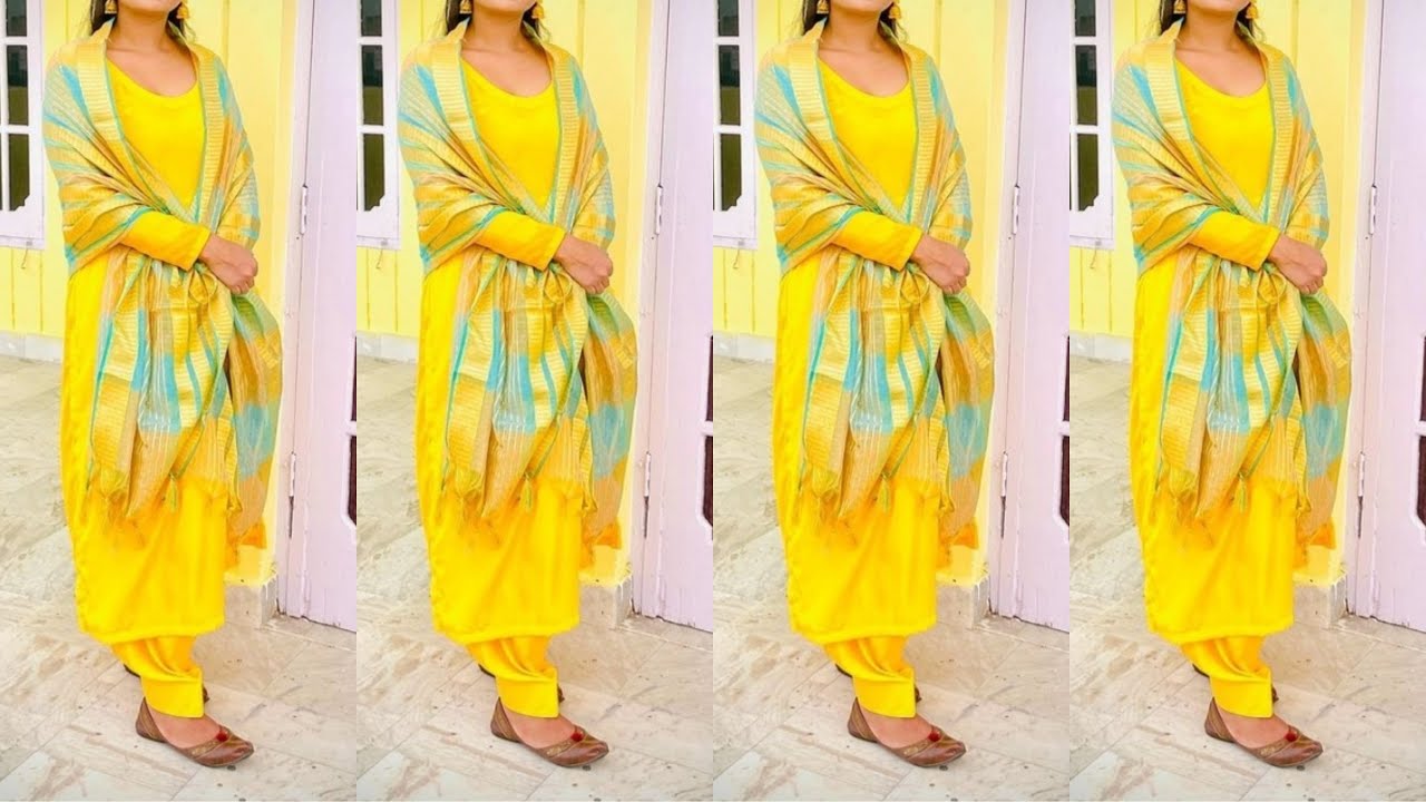 21+ Yellow Color Punjabi Suit Design / Yellow Colour Plazo Suit ...