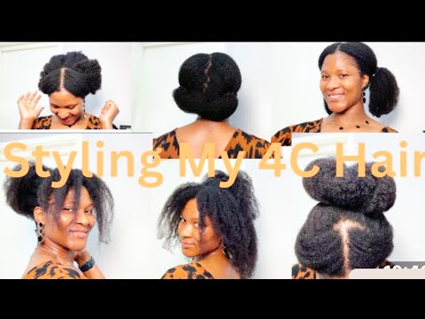 Learning How To Style My 4C Hair - YouTube