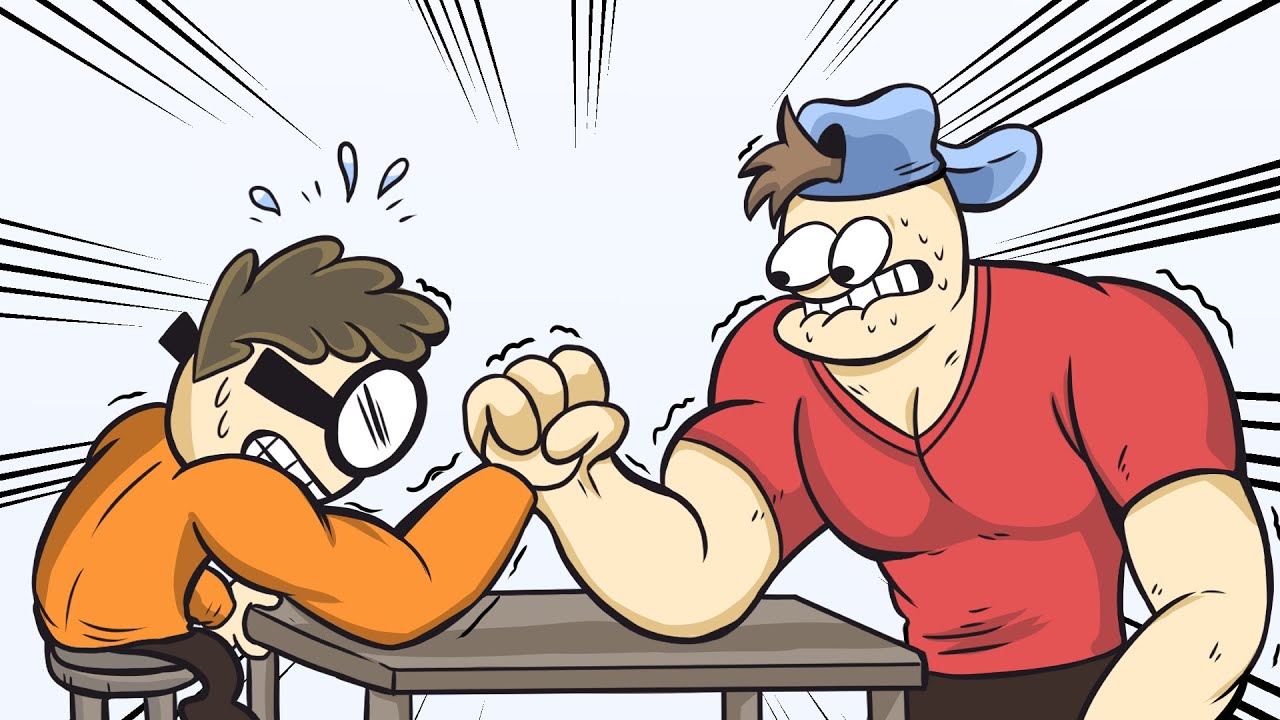 Nerd Won Jock in Armwrestling? | Nerd and Jock (Comic Dub) - YouTube