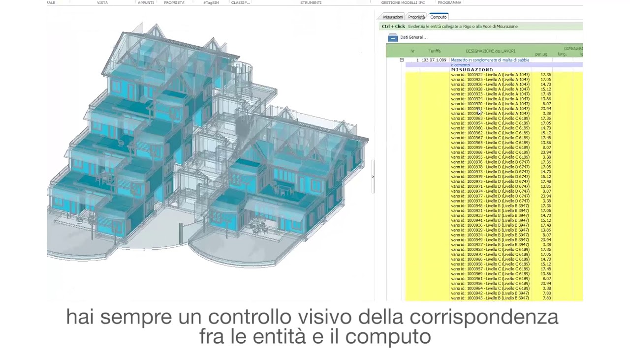 Computo metrico di modelli BIM - PriMus-IFC - ACCA software - YouTube