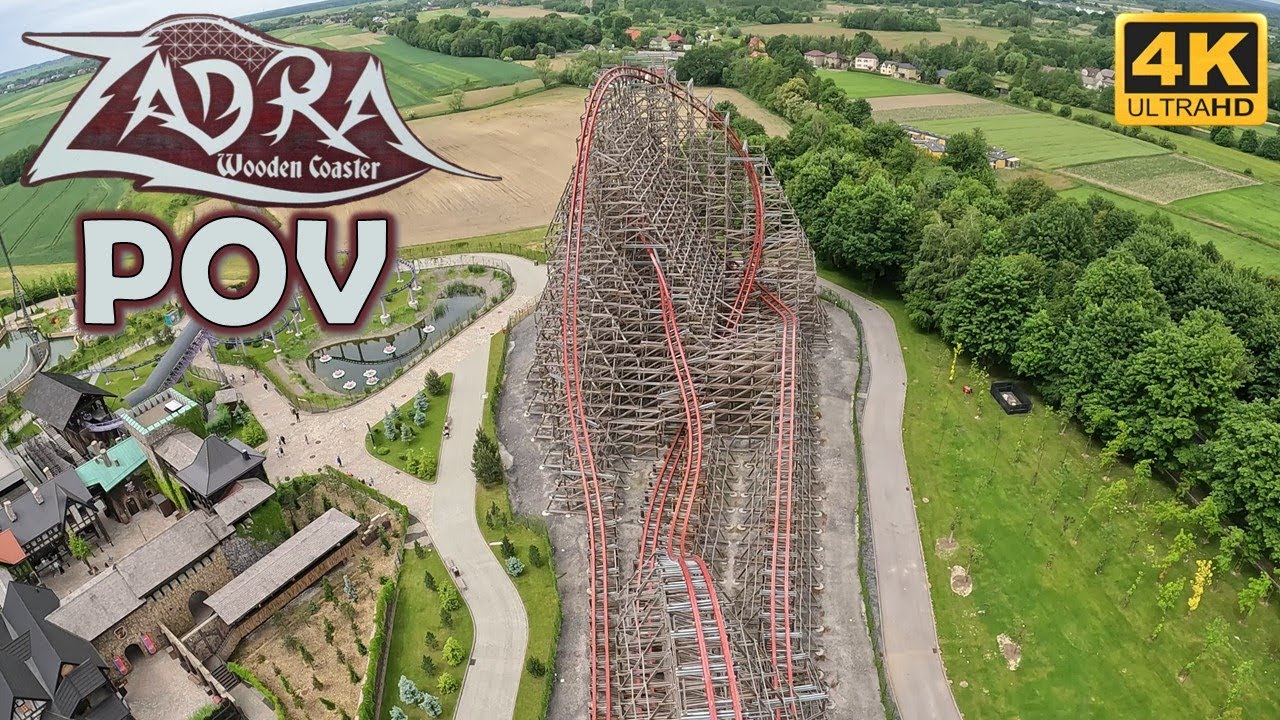 Zadra POV (Front Row, 4K 60FPS) | Energylandia RMC Hybrid Coaster | Non ...