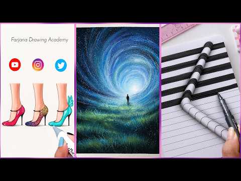 12 Easy Creative Art Hacks When You’re Bored || Art Ideas || painting for Beginners