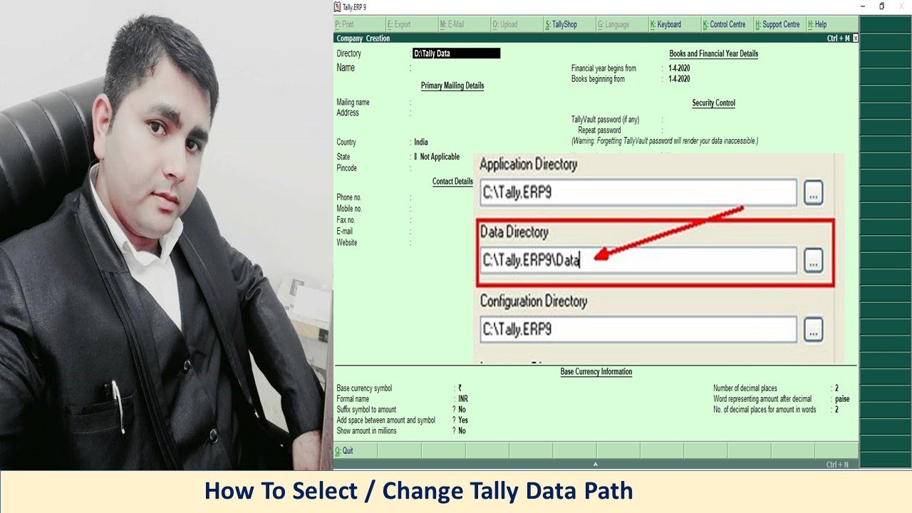 How to select tally data path / location - YouTube