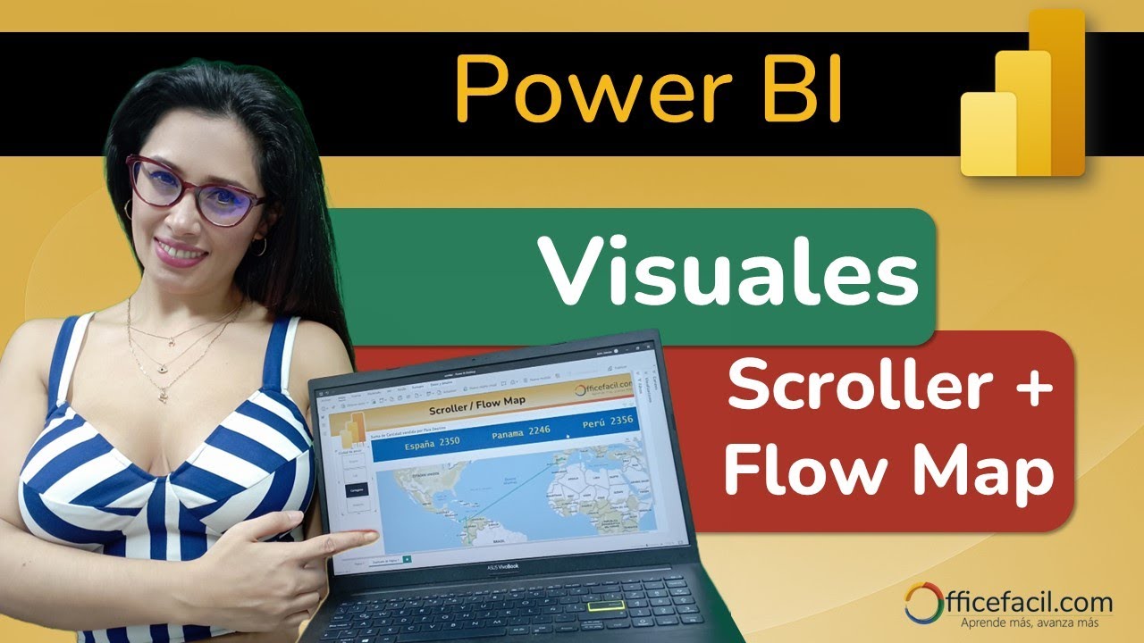 Cómo usar gráficas en #Powerbi | Scroller y Flow maps - YouTube