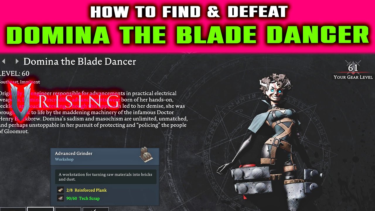 V Rising: How to Find & Defeat DOMINA THE BLADE DANCER BOSS - Unlock ...