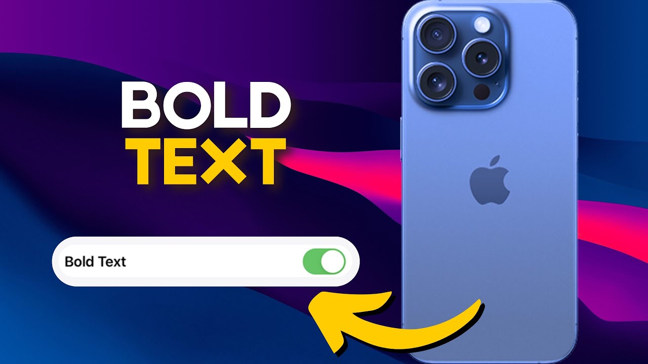 How to Set Bold Text on iPhone iOS 18 - YouTube
