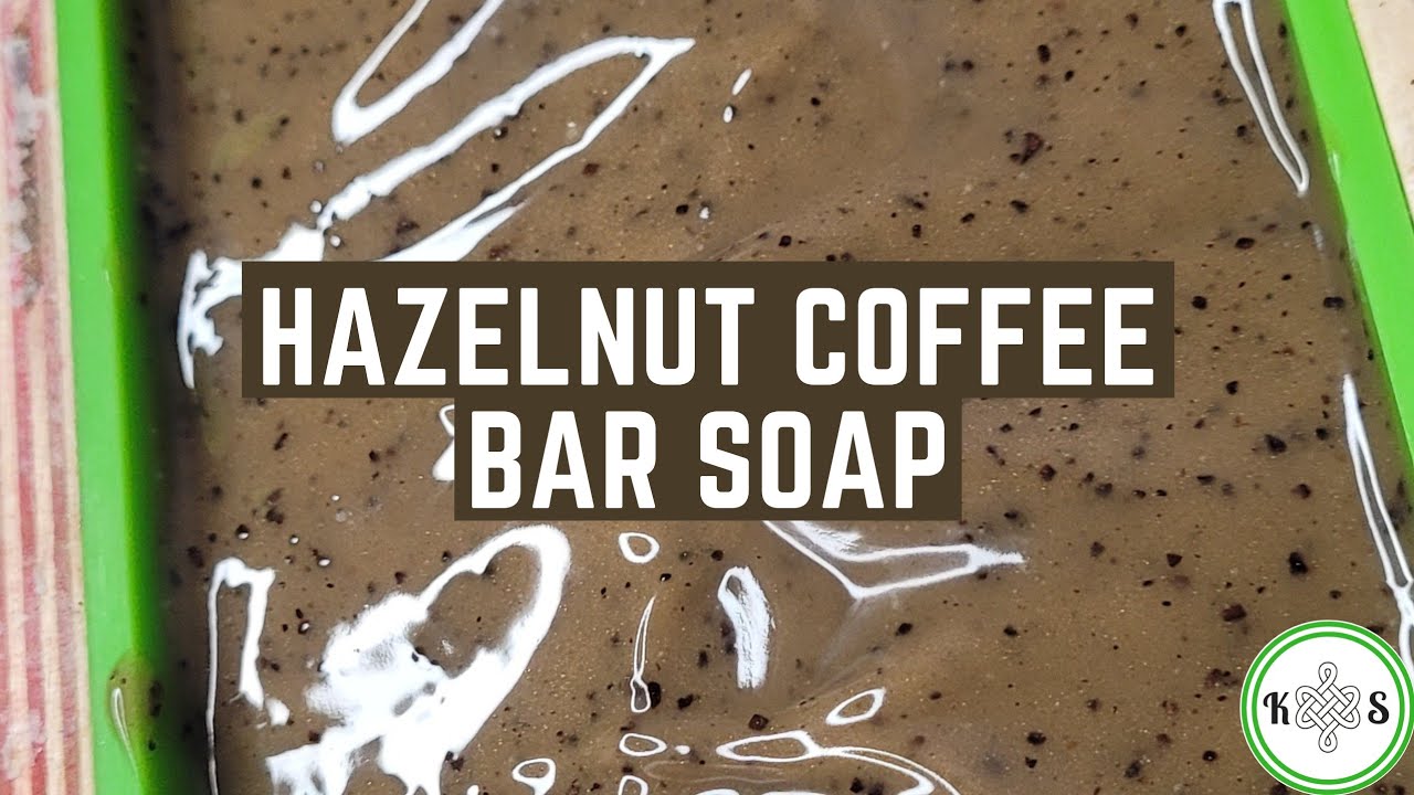 Making & Cutting Hazelnut Coffee Bar Soap - Exfoliating Cold Process ...