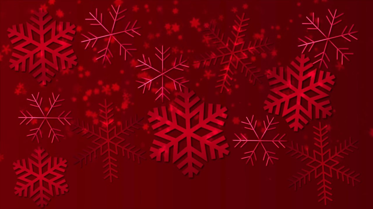 CHRISTMAS FLAKES RED VIDEO BACKGROUND - YouTube