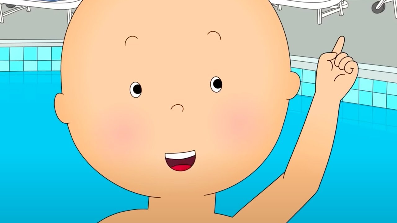 Caillou at the Swimming Pool ★ Funny Animated Caillou | Cartoons for ...