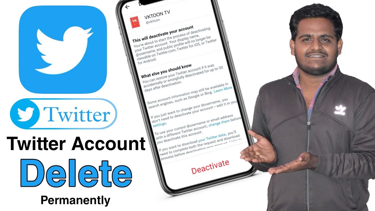 How To Deactivate Twitter Account Permanently - Deactivate Account Twitter Account Delete Kaise ...