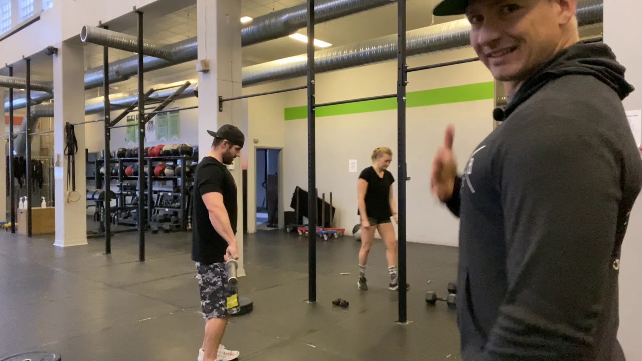 At Home Workout: 10 min AMRAP Double Unders, Hang Power Cleans and Push ...