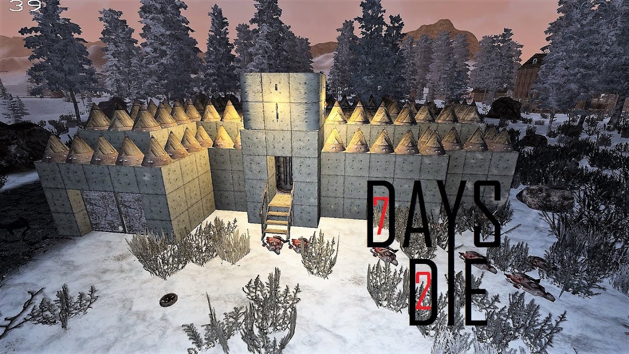 7 Days To Die Day 25 Base Building Walkthrough Gameplay - YouTube