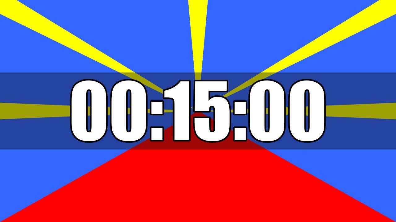15 Minutes Countdown Timer Curated on Reunion Flag Ultra Focus In HD ...